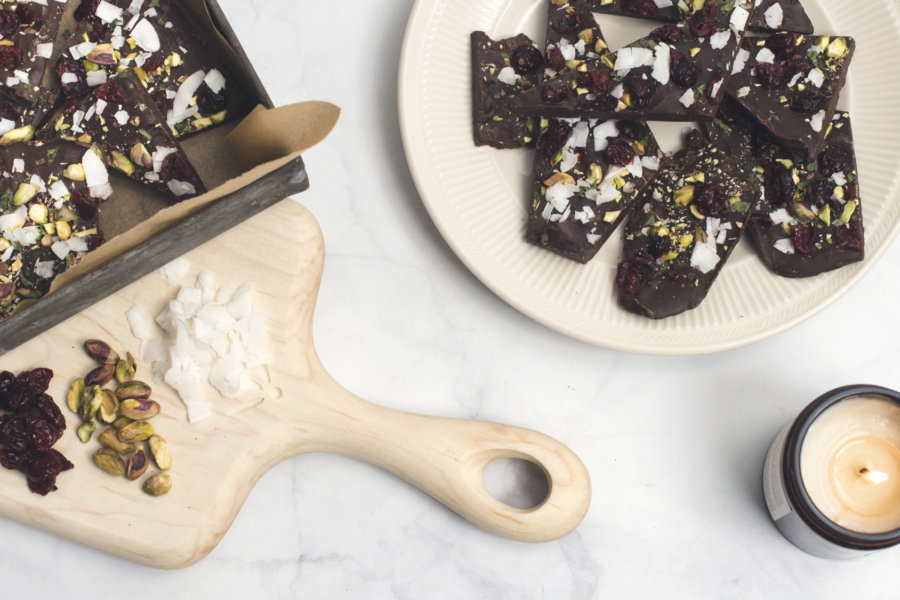 Make This Vegan Peppermint Bark Using Real Mint - Garden Collage Magazine